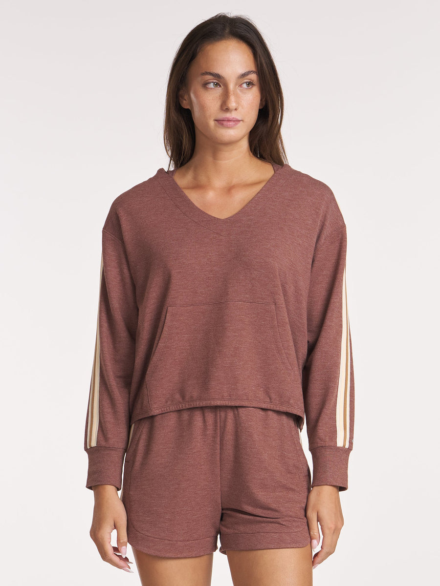 Comforted Zigzag Trim Hoodie | Thrive Société